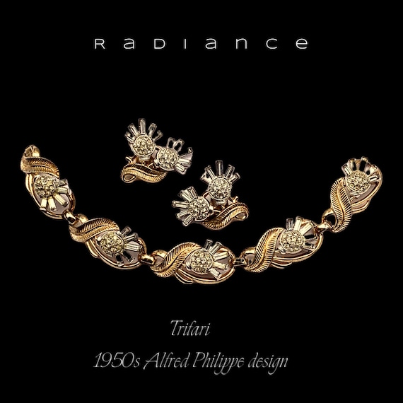 Trifari Alfred Philippe Rhinestone 1950's Thistle Flo… - Gem