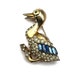 Walking Duck Pin Brooch - 1940s Amazing Jeweled Figural Duck Brooch ...