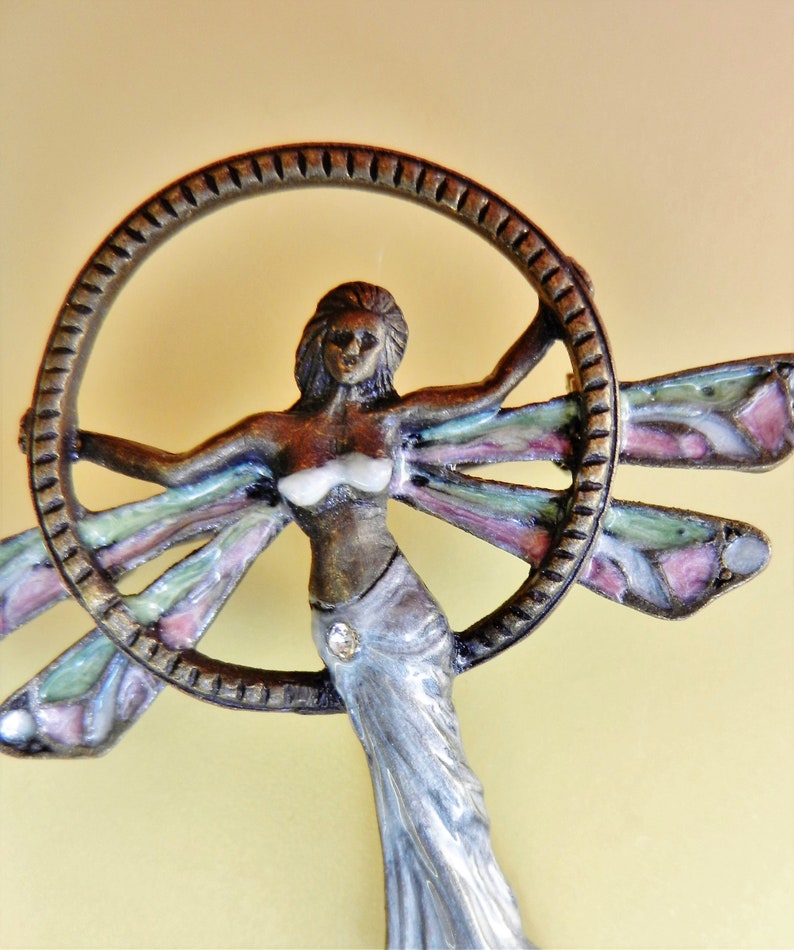 Art Nouveau Inspired Mucha Lady Pin the butterflies lady in | Etsy