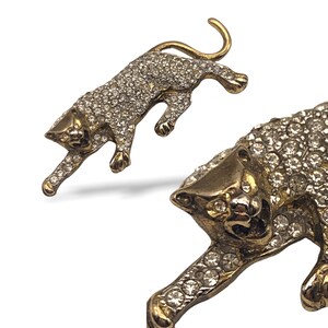 Stunning Crystals Panther Pin - High-end Quality Figural Feline Pin in ...