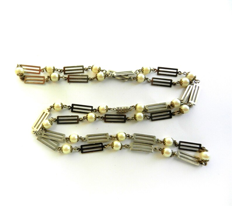 Classic 1960s Vintage long chain necklace adorned by | Etsy