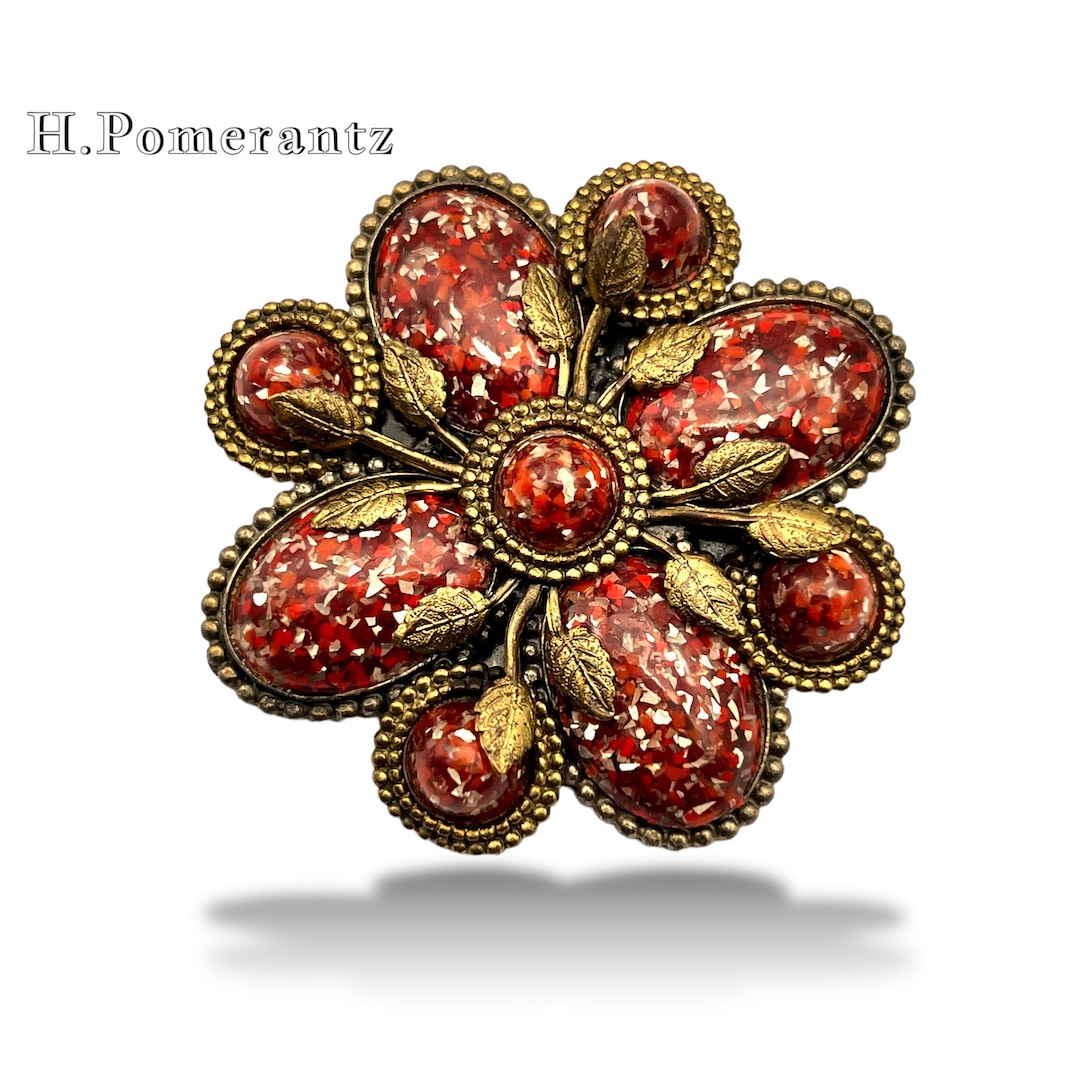 Rare Antique H. Pomerantz Inc. N. Y. broche de fleur de cabines de ...