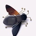 Great Figural Fly Pin With Shiny Black & Brown Color Layered - Etsy