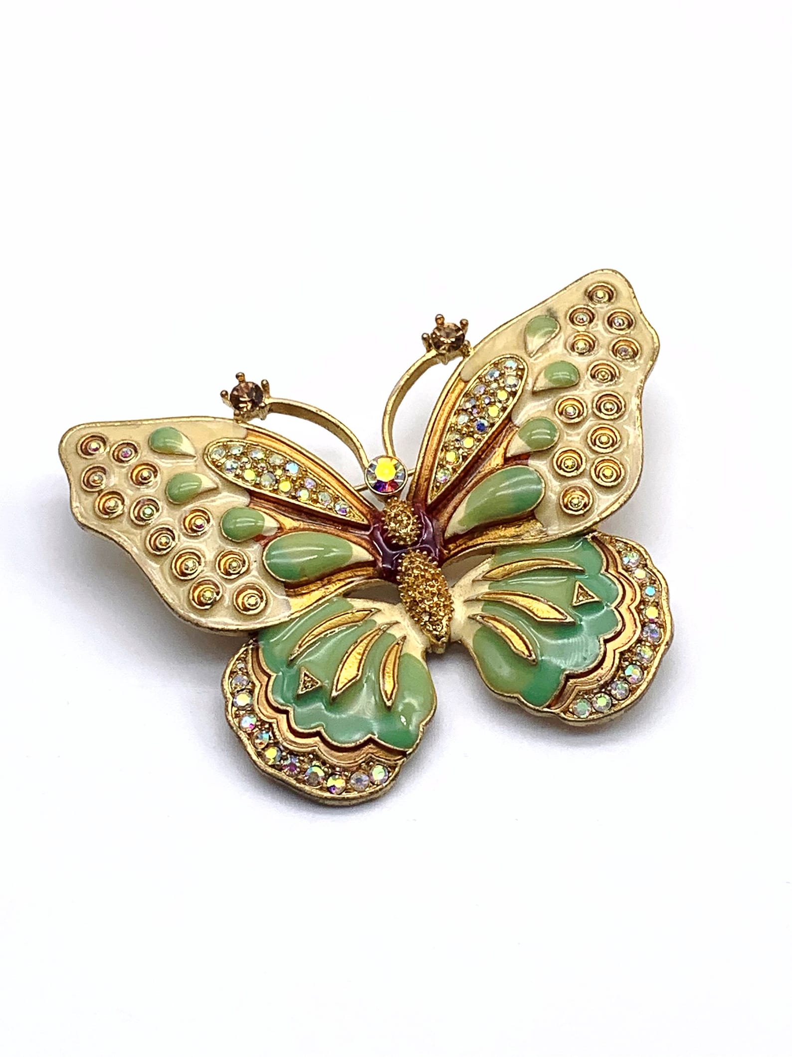 Vintage Kenneth Jay Lane Butterfly Brooch Huge Dimensional - Etsy