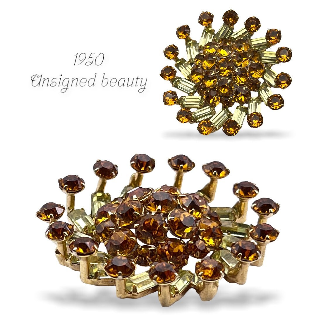 Fabuleux design floral avec topaze étincelante et broche en - Etsy France