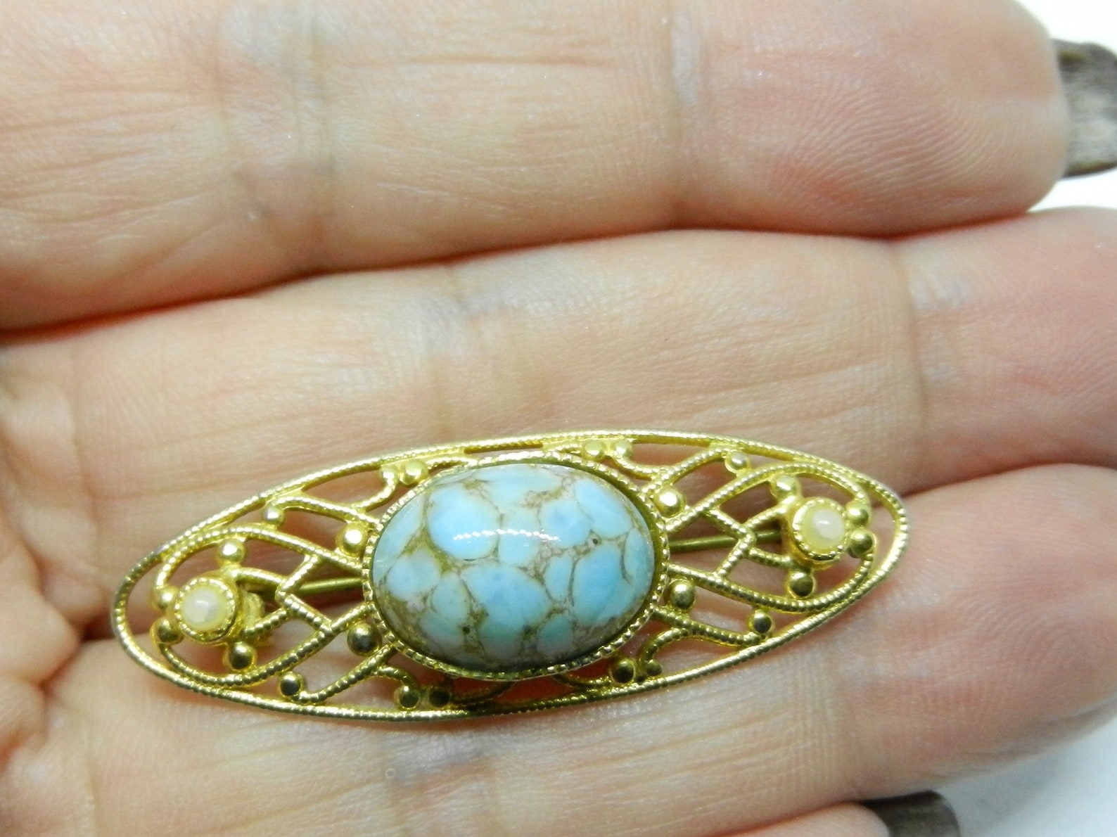 Small Collection Antique Turquoise Brooches Ancient European - Etsy