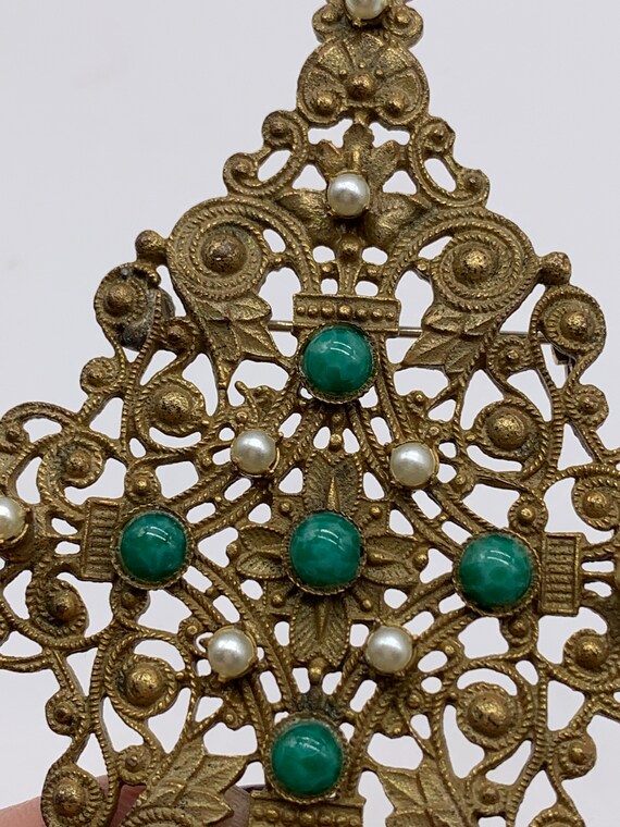 Rare Alice CAVINESS Victorian inspired brooch, elabor… - Gem