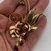 Harry Iskin 40's Gold Filled Floral Pin - Spray Bouquet in Rose and ...
