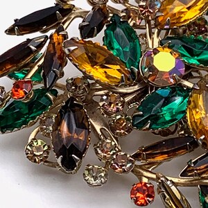 Amazing Beau Jewels Warm Autumn Colors Swarovski Crystal Huge Swedge ...