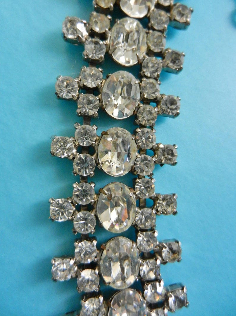 Stunning Art Deco Weiss rhinestone bracelet 1950s high-end | Etsy