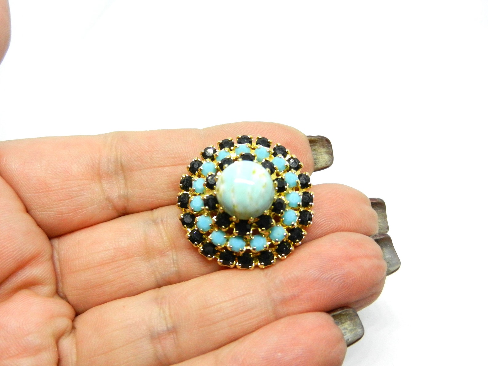 Small Collection Antique Turquoise Brooches Ancient European - Etsy