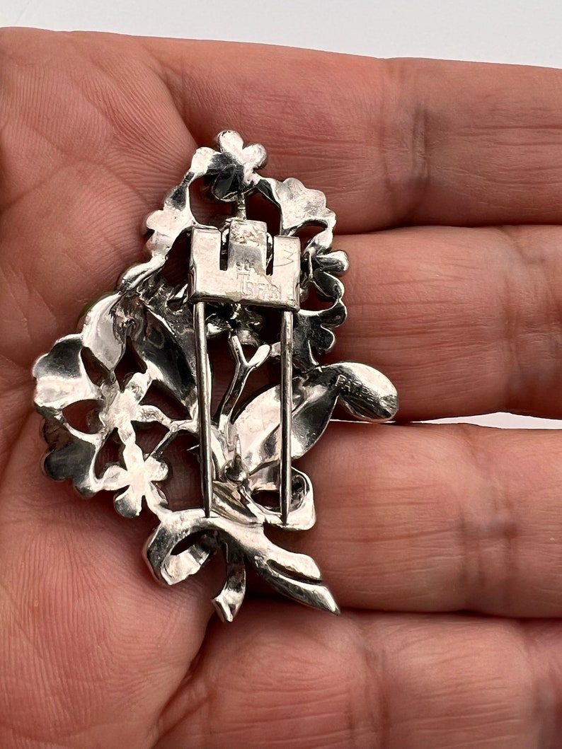 Trifari 'joseph Wuyts' Enameled Forget Me Not Posy - Etsy