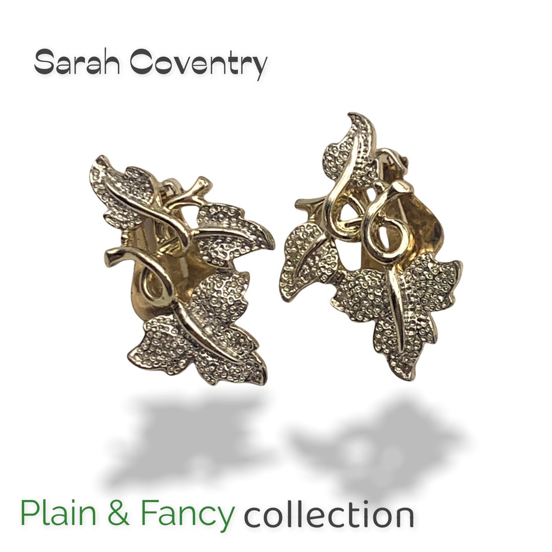 SARAH COVENTRY "plain & Fancy" Collection Silver Textured Ivy Leaf With ...