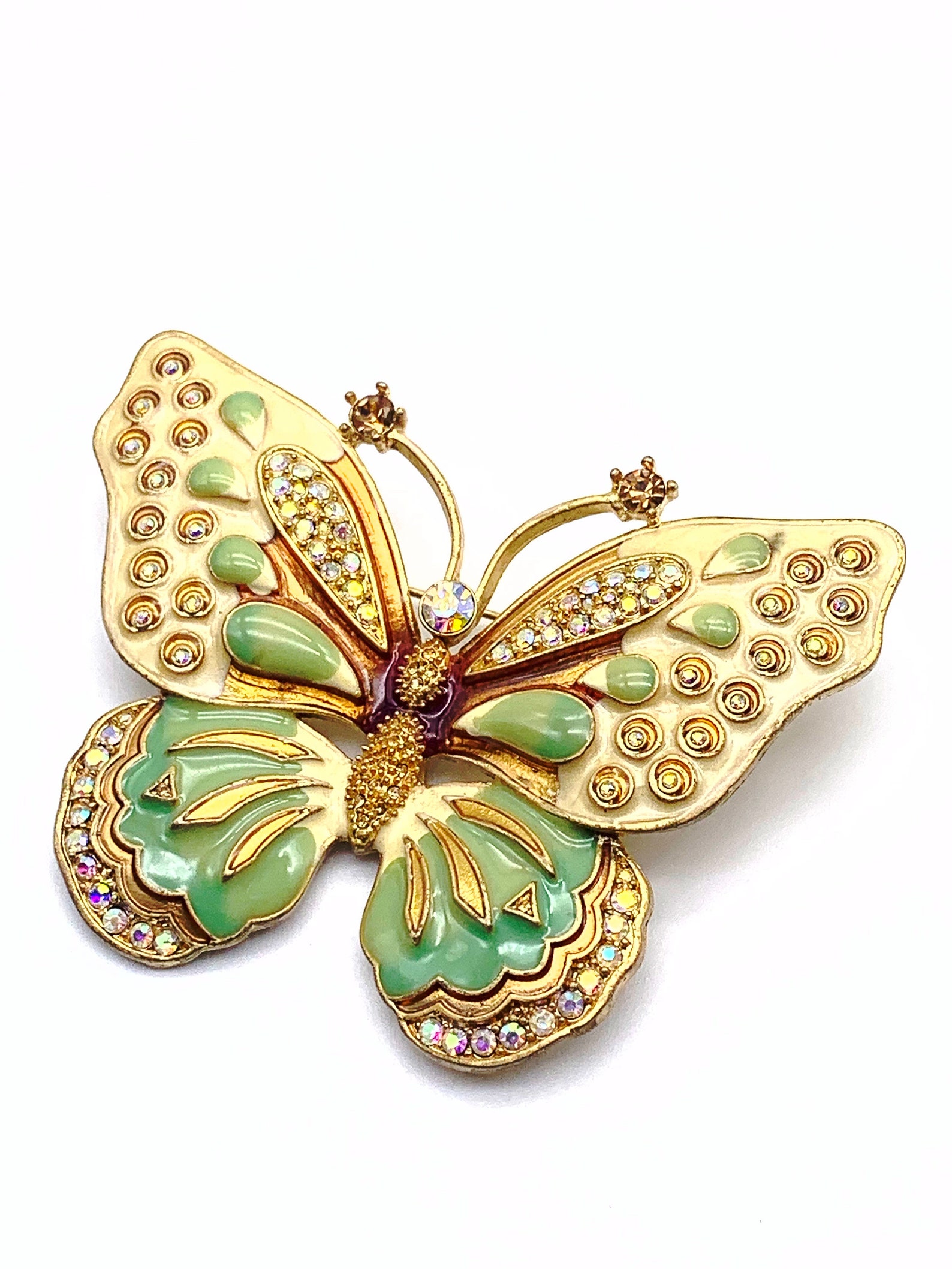 Vintage Kenneth Jay Lane Butterfly Brooch Huge Dimensional - Etsy