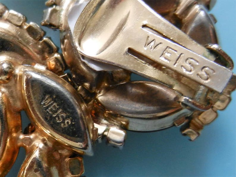 Rare Vintage Signed Weiss Stunning Brooch/Pin & Earrings | Etsy
