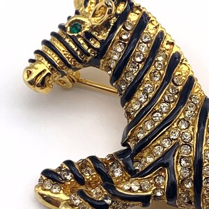Zebra Designer Collection by Sphinx Rhinestones Gold Tone W/ Black ...