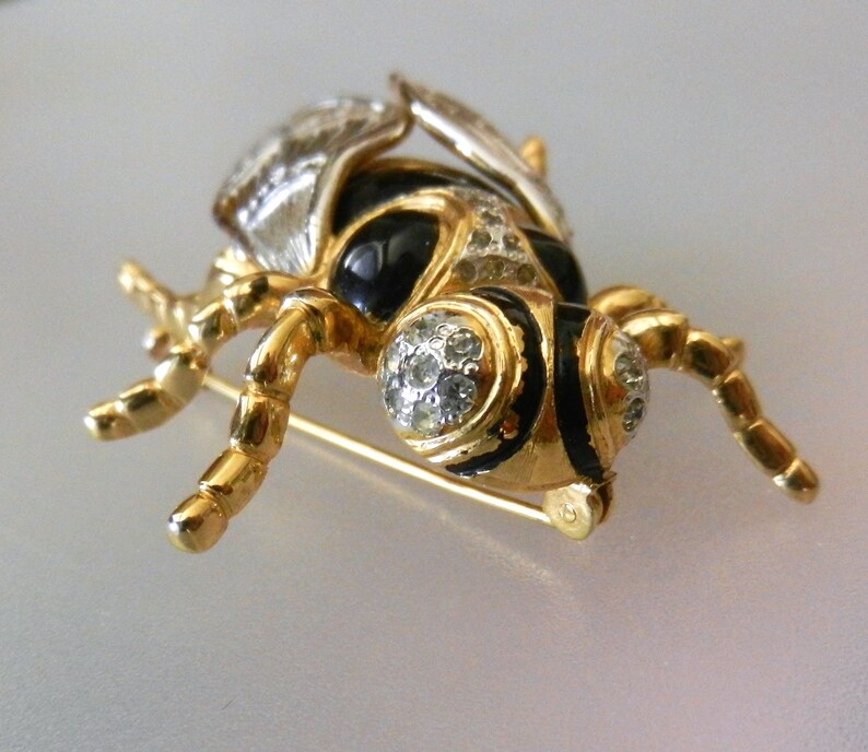 Vtg Large rare VOGUE BIJOUX Insect fly BROOCH pin high | Etsy