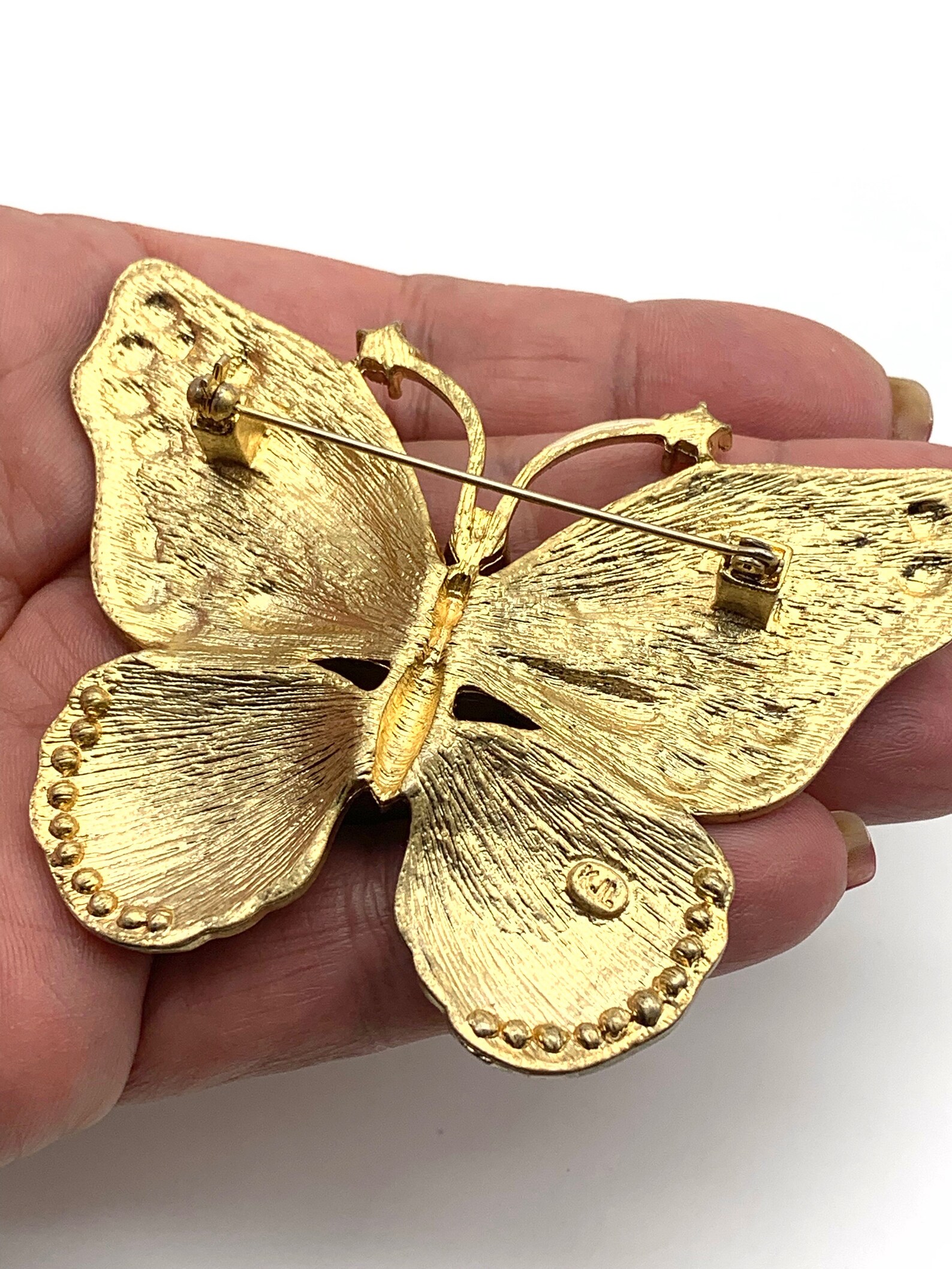 Vintage Kenneth Jay Lane Butterfly Brooch Huge Dimensional - Etsy