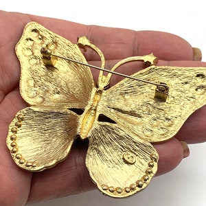 Vintage Kenneth Jay Lane Butterfly Brooch - Huge, Dimensional Butterfly ...