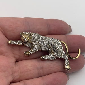 Stunning Crystals Panther Pin - High-end Quality Figural Feline Pin in ...