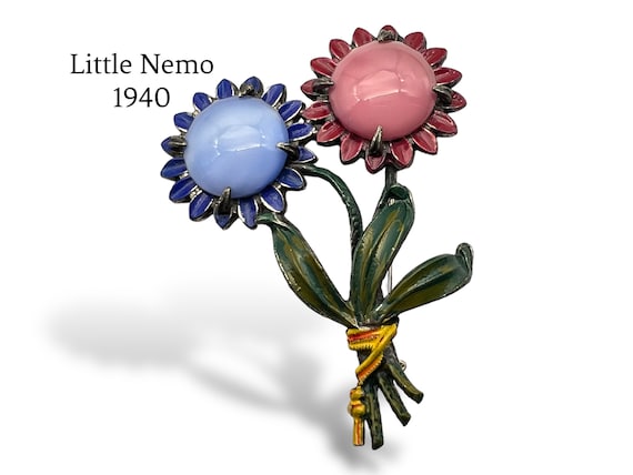 Rare Little Nemo Pin Signed LN/25-Romantic blue and p… - Gem