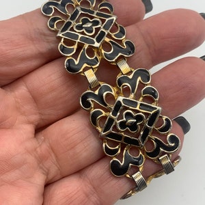 Amazing Openwork Fancy Links Square & Black Enamel Bracelet - Fresh 5 ...