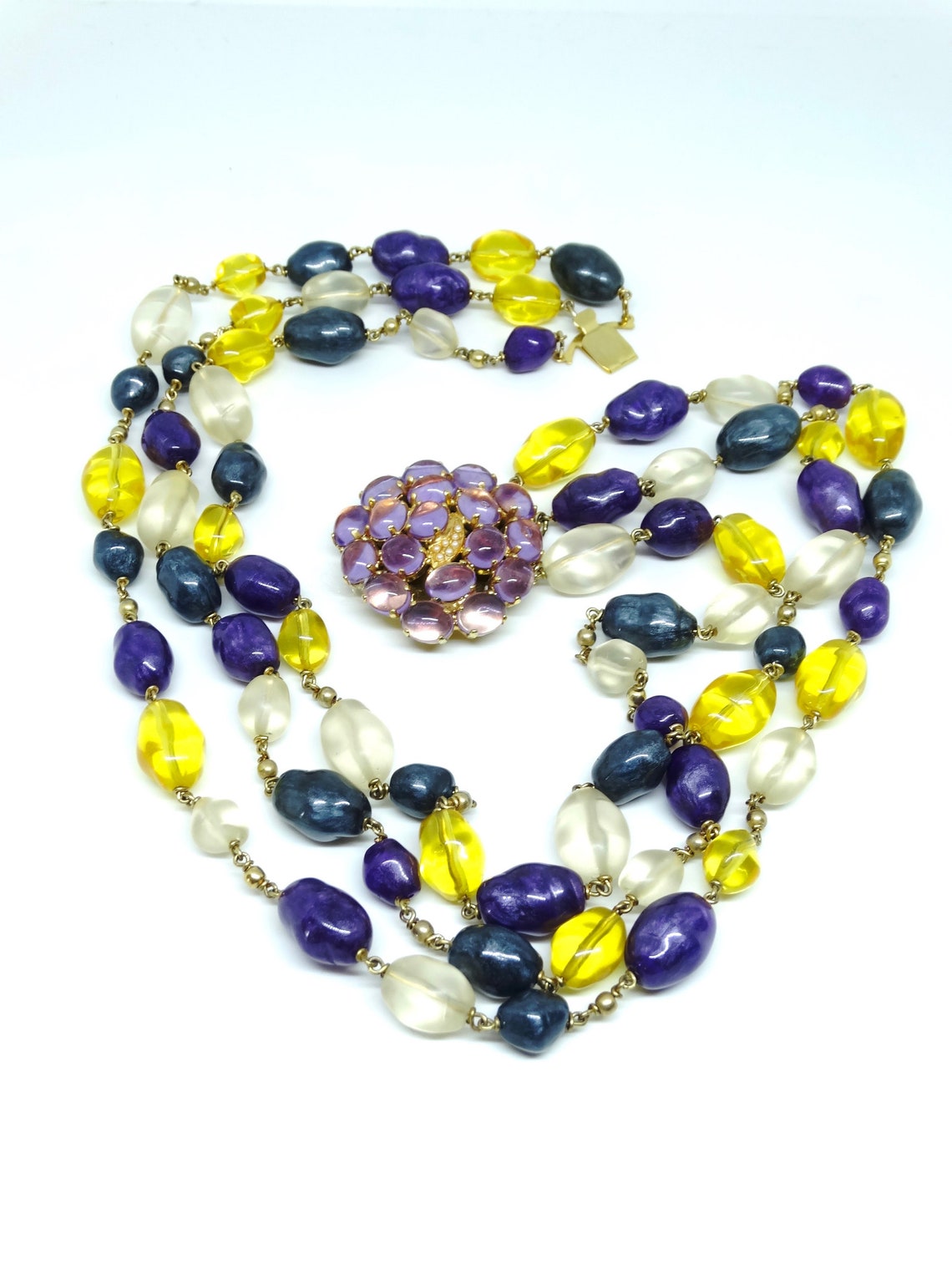 Amazing Carlo Zini Designer Runway 3 strand Necklace STUNNING | Etsy