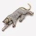 Stunning Crystals Panther Pin - High-end Quality Figural Feline Pin in ...