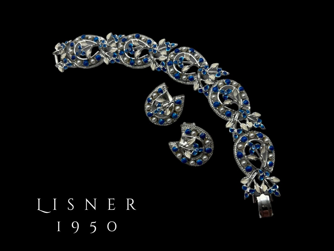 Vintage 1950 LISNER Horseshoe Design W/rhinestones,pearls and Enamel ...