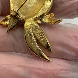 SPHINX Jeweled Parrot Bird Figural Pin Glossy Black Enamel W ...