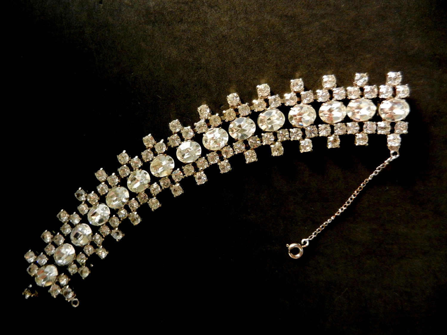 Stunning Art Deco Weiss rhinestone bracelet 1950s high-end | Etsy