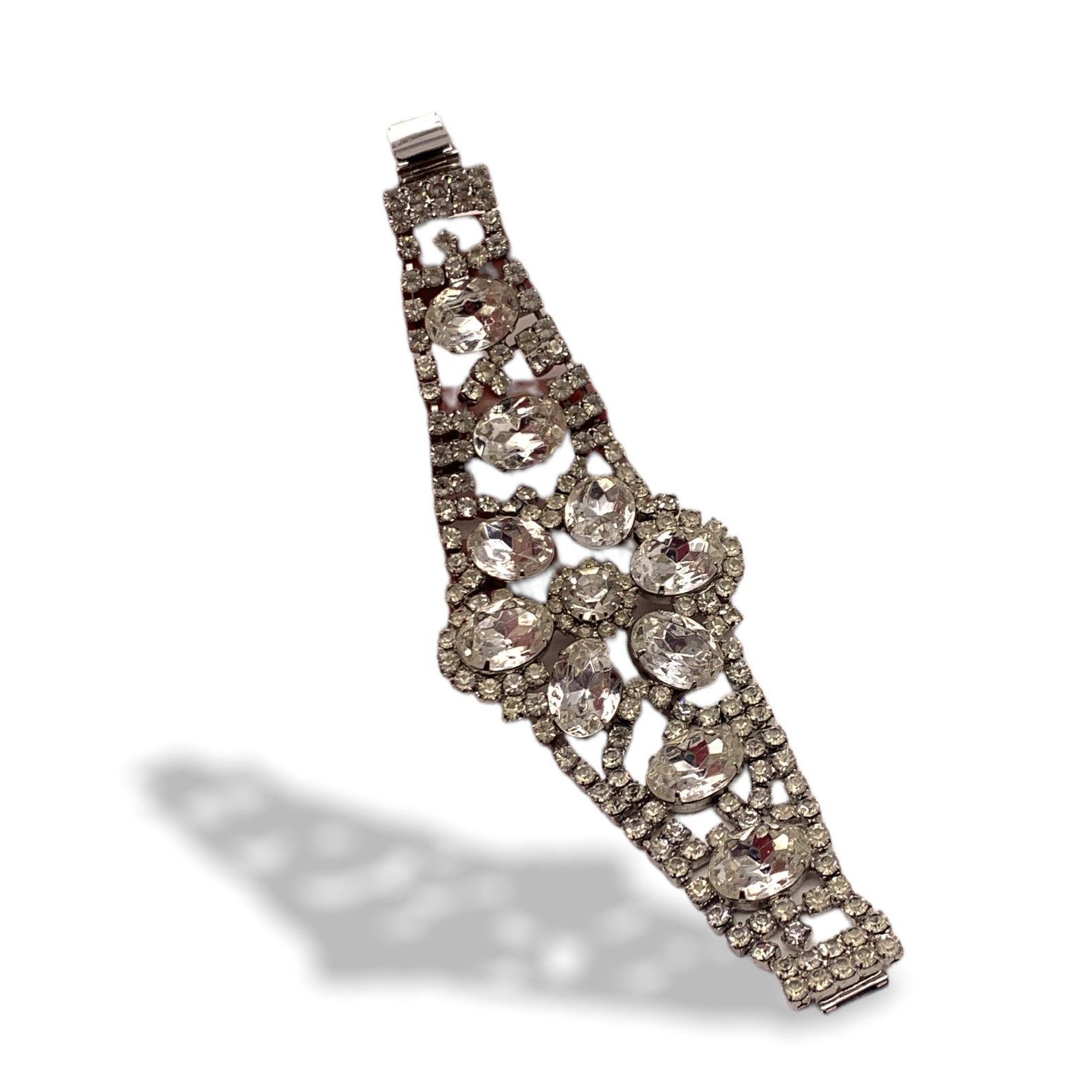 Showy and Bold Dominique by Dominic Detoro Diamante Bracelet - Etsy