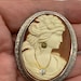 Molded Celluloid Jeweled Cameo W/ Engraved Silver Tone Frame - Etsy