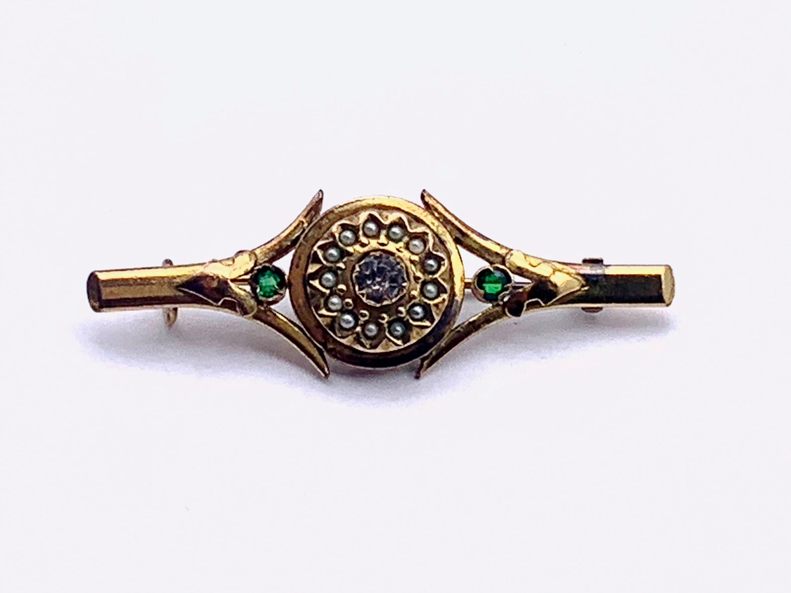 Adorable Antique Victorian Bar Brooch With Seed Pearls and - Etsy