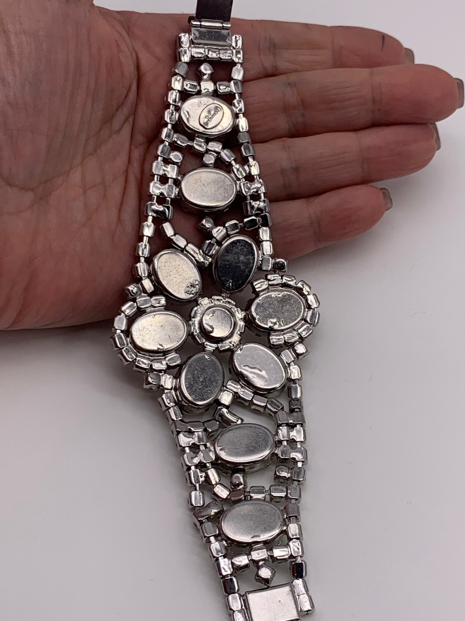 Showy and Bold Dominique by Dominic Detoro Diamante Bracelet - Etsy