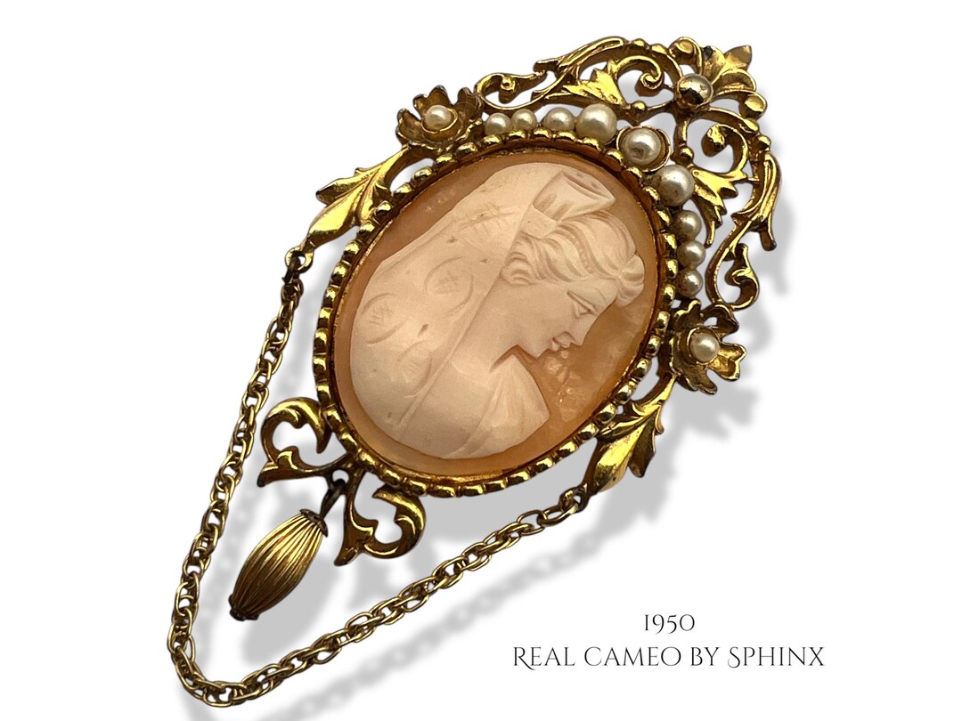 Incredibly Beautiful 1950s English Cameo Brooch - Shell Cameo, Micro ...