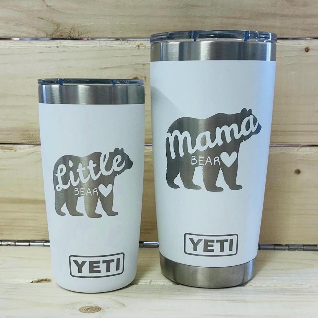 Engraved YETI Mommy & Me Tumbler Set, Mama Bear, Little Bear - Etsy