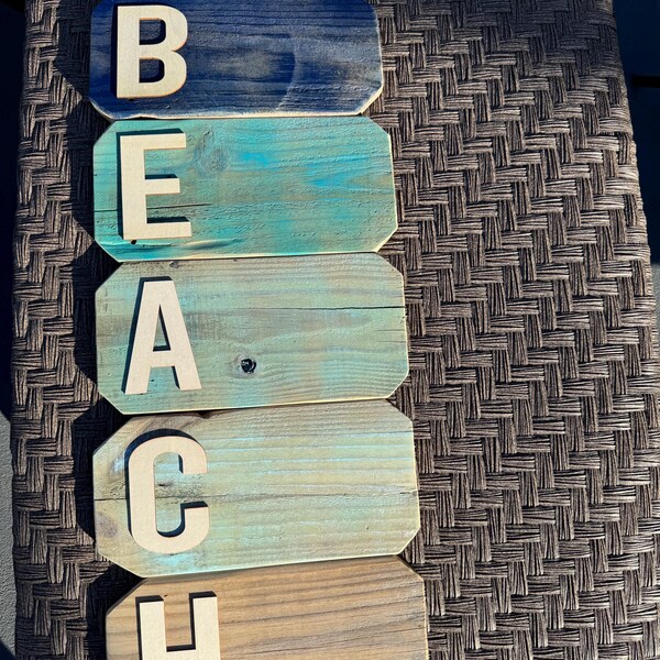 Wood Beach Sign - Etsy