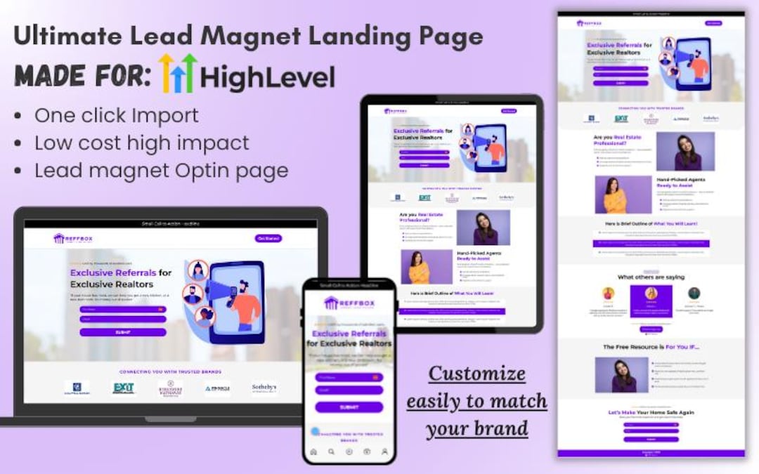 DFY Lead Magnet Landing Page Template for Gohighlevel | Email Opt-in Funnel Snapshot | List ...