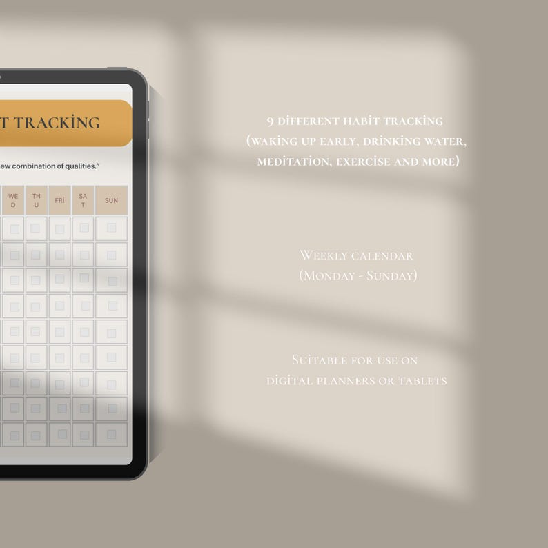 Printable Daily Habit Tracker | Minimalist Habit Tracker PDF | Wellness ...