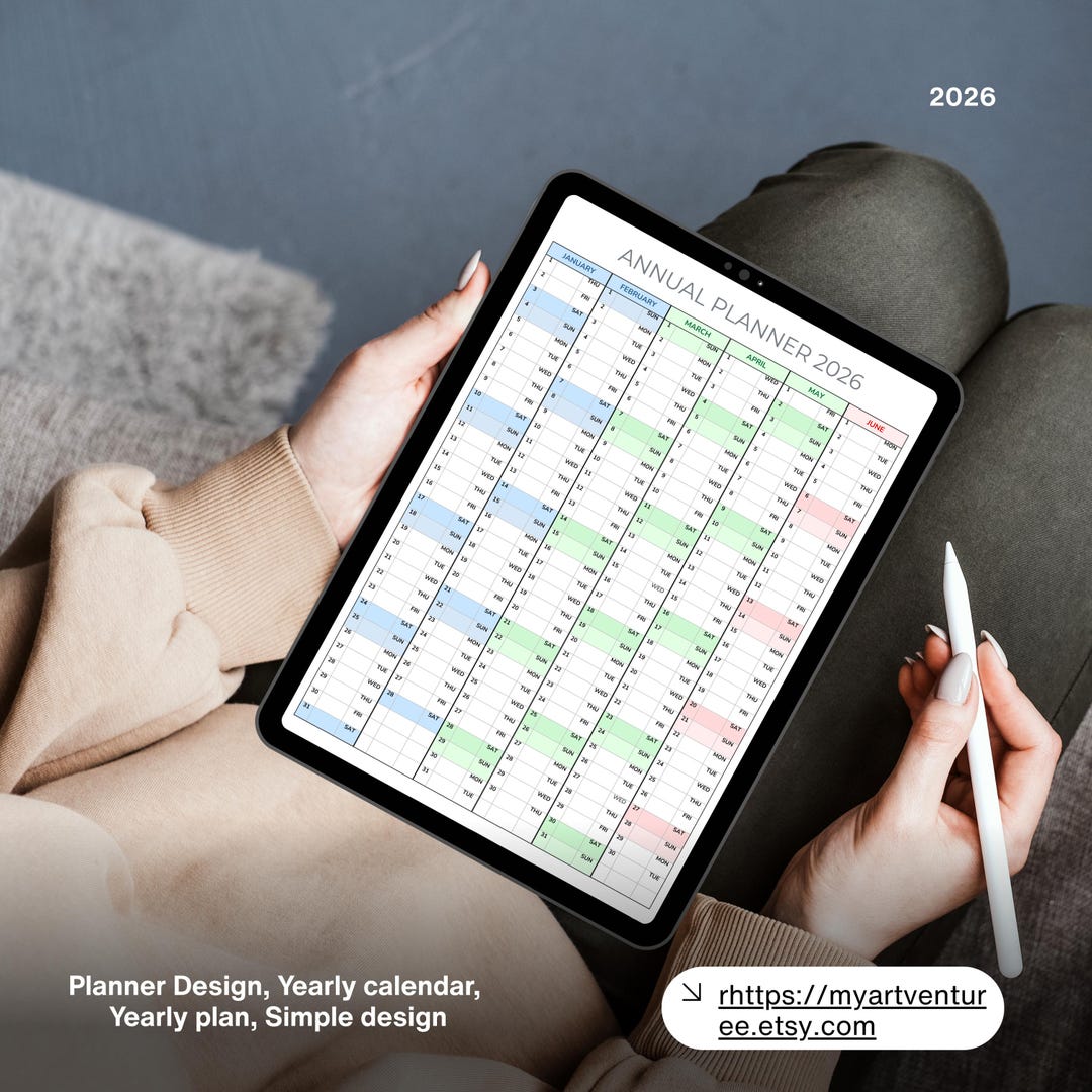 2026 Minimalist Wall Planner: Printable Calendar, A3/A2 (PDF Download ...