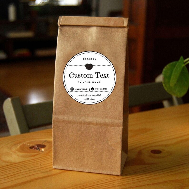 Homemade Food Label Digital Template - Cookie Label Sticker / Tag ...