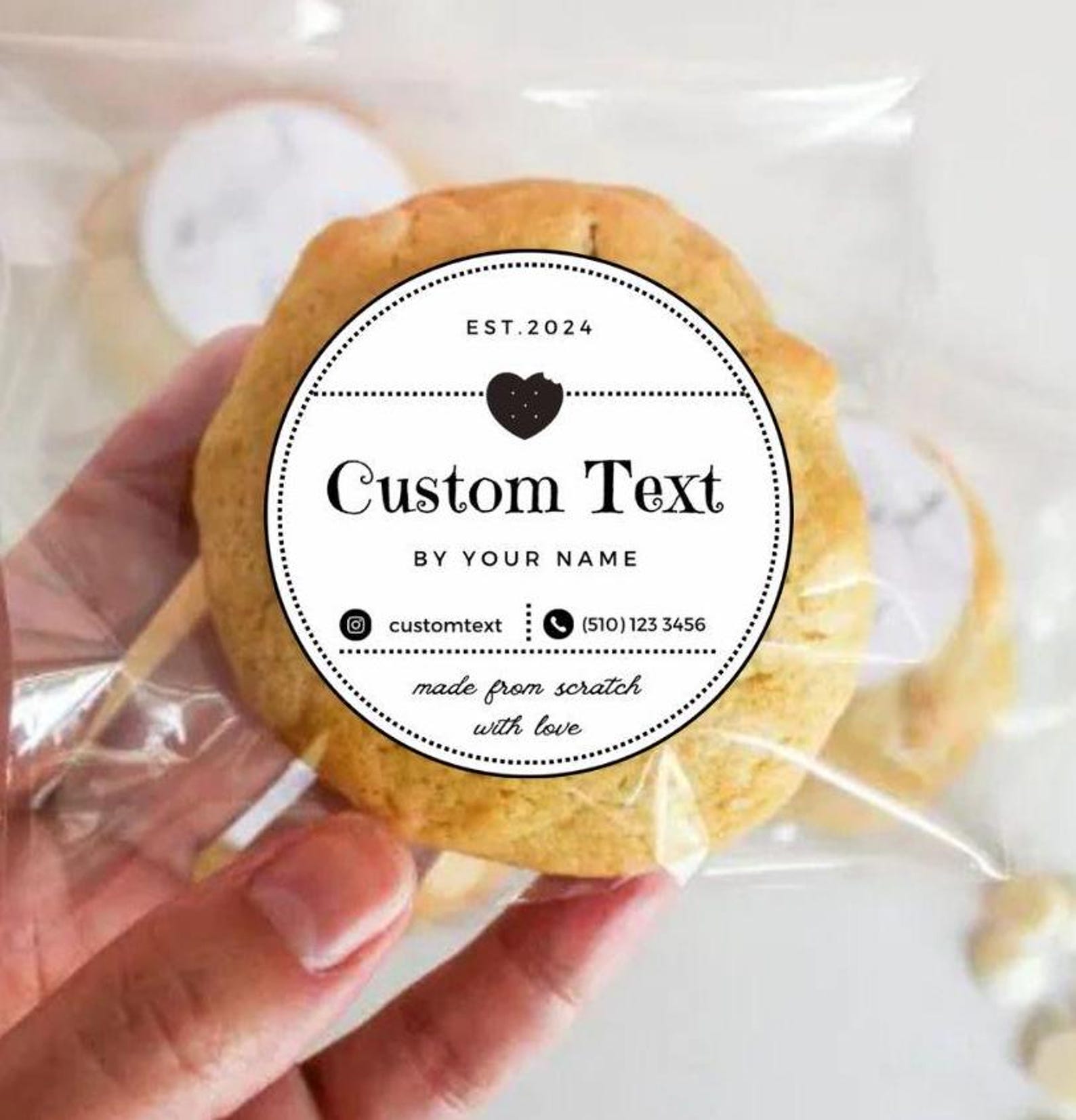 Homemade Food Label Template – Customizable Cookie Stickers (PDF ...
