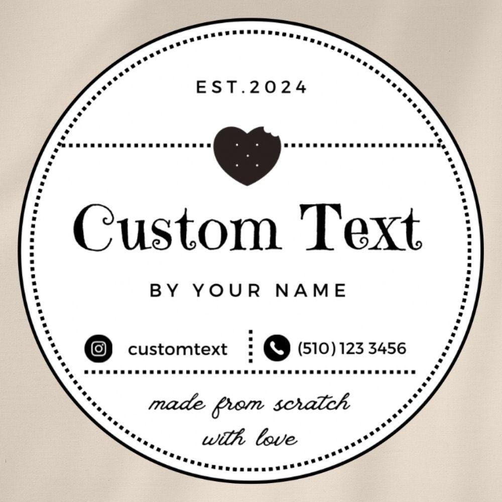 Homemade Food Label Digital Template - Cookie Label Sticker / Tag ...