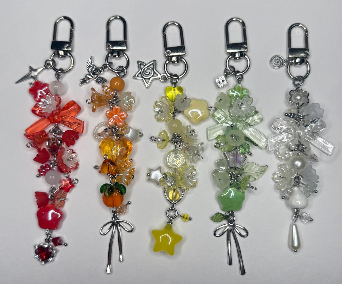 RGB CLUSTERS - Rainbow, Keychains, Cluster, Charms, Beads, Colorful ...