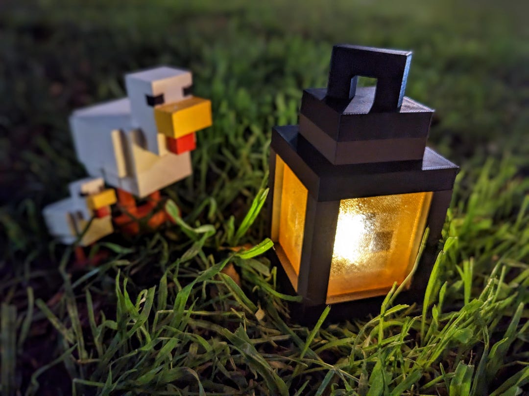 Minecraft-inspired Gift, Bedside Table Lamp, Desk Lantern, Square Light ...