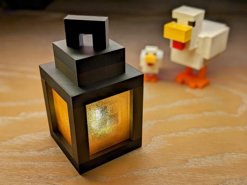 Minecraft-inspired Gift, Bedside Table Lamp, Desk Lantern, Square Light ...