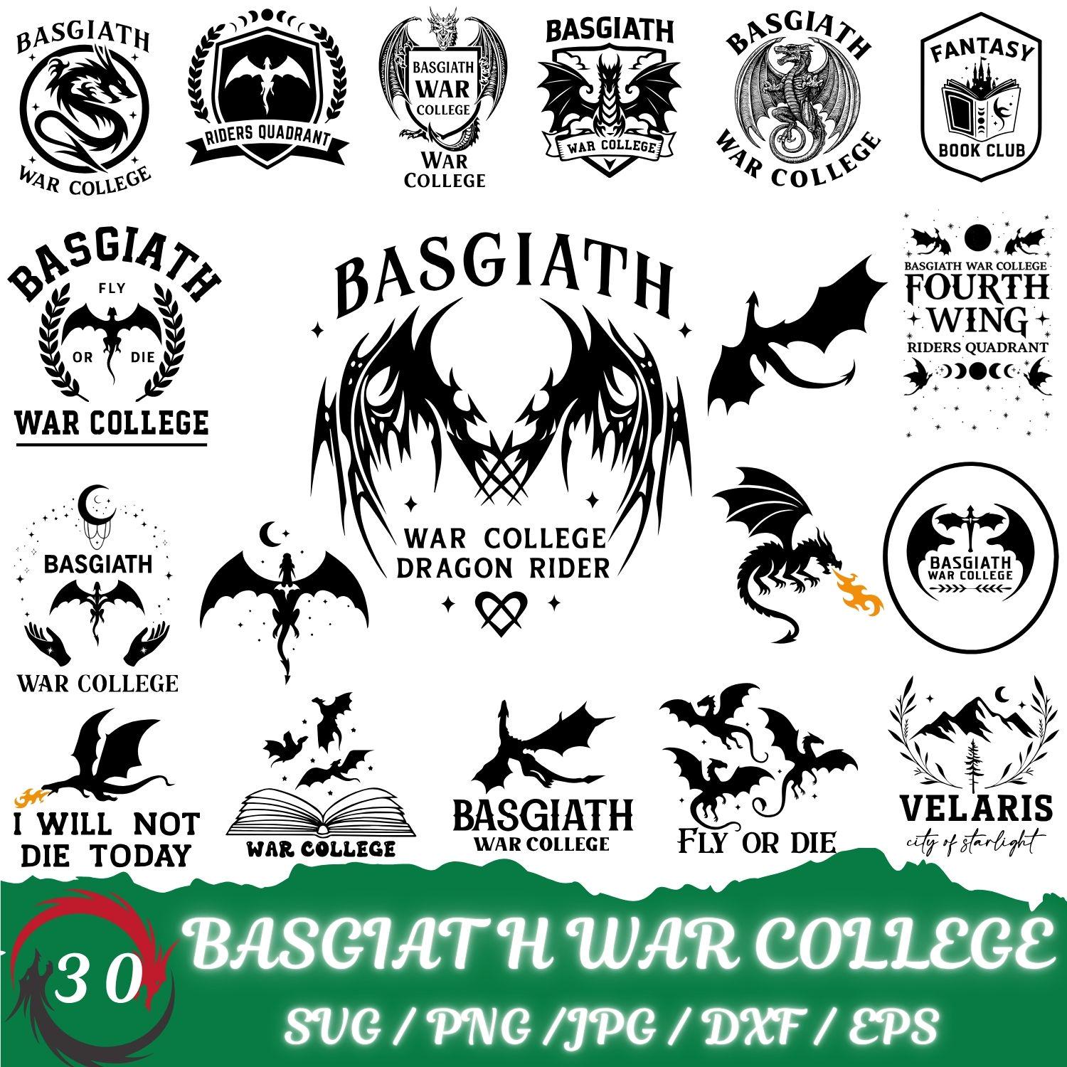 Basgiath War College SVG Bundle: Fourth Wing Dragon Design (digital ...