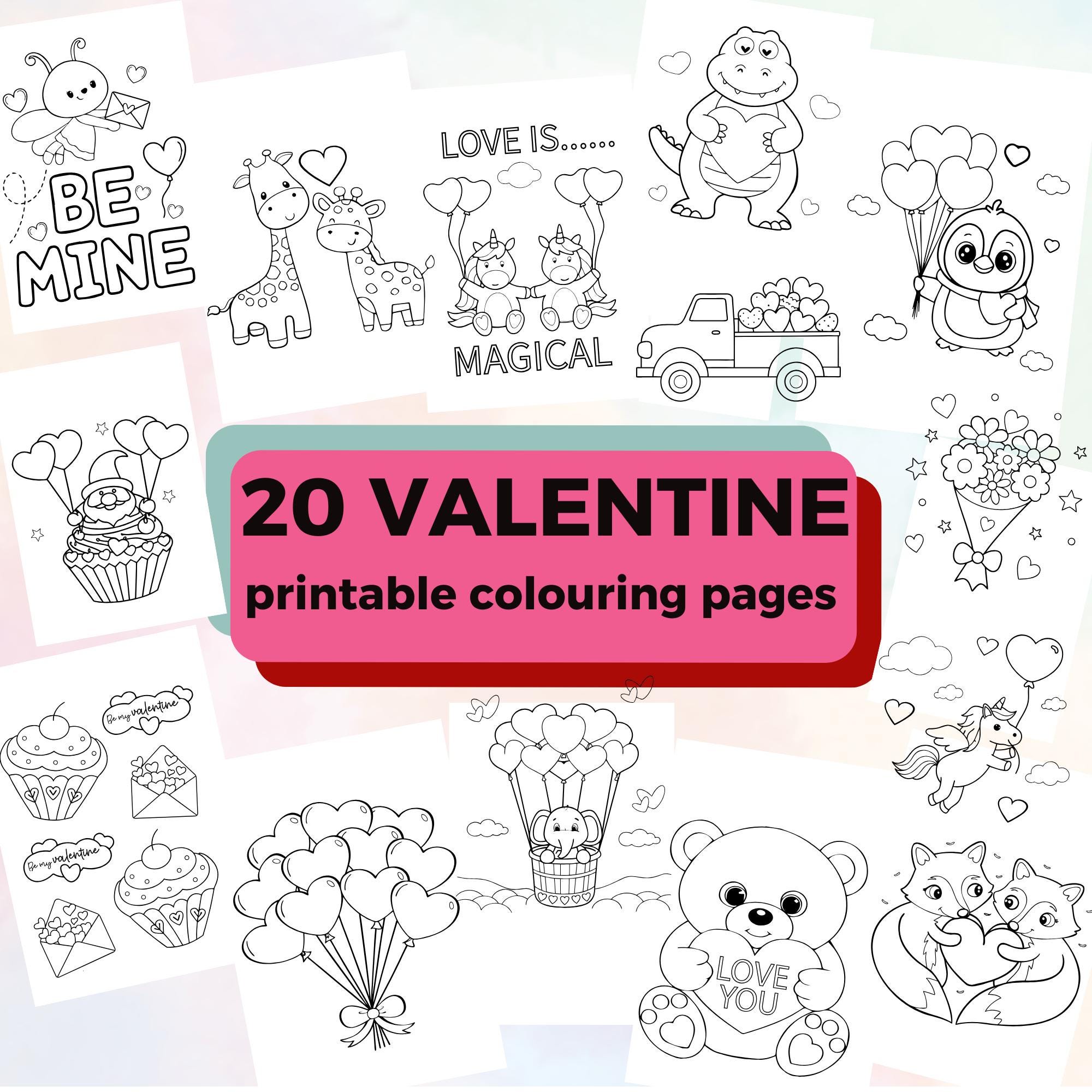 Valentine Coloring Pages for Kids Toddlers Preschoolers Toddlers ...