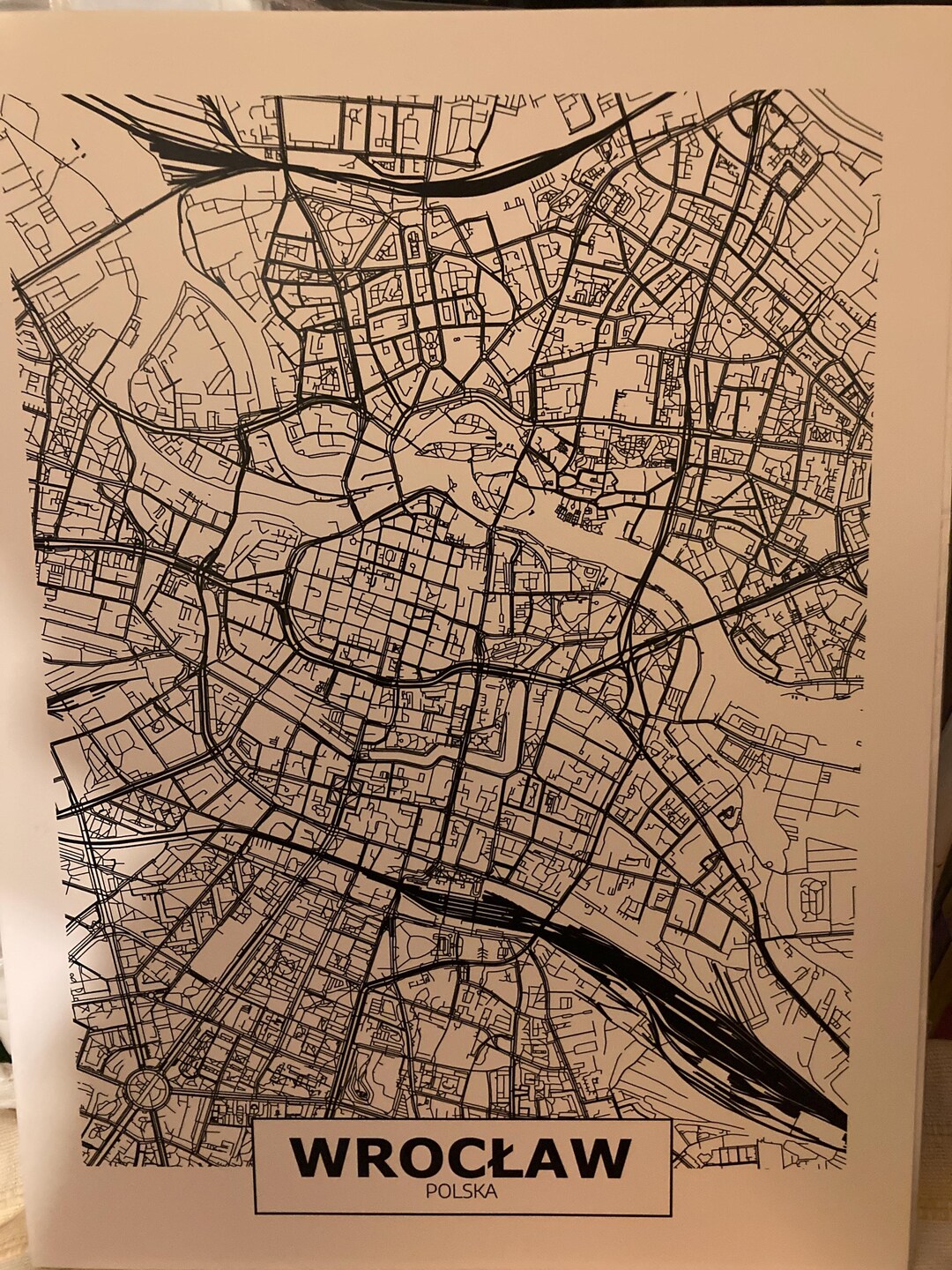 Wroclaw Poster 30/40 Coated Paper Map - Etsy